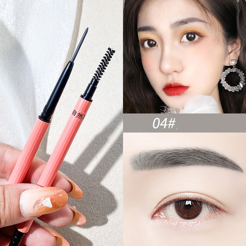 Thin Headed Self Rotating Spiral Brush Eyebrow Pencil Waterproof and ...