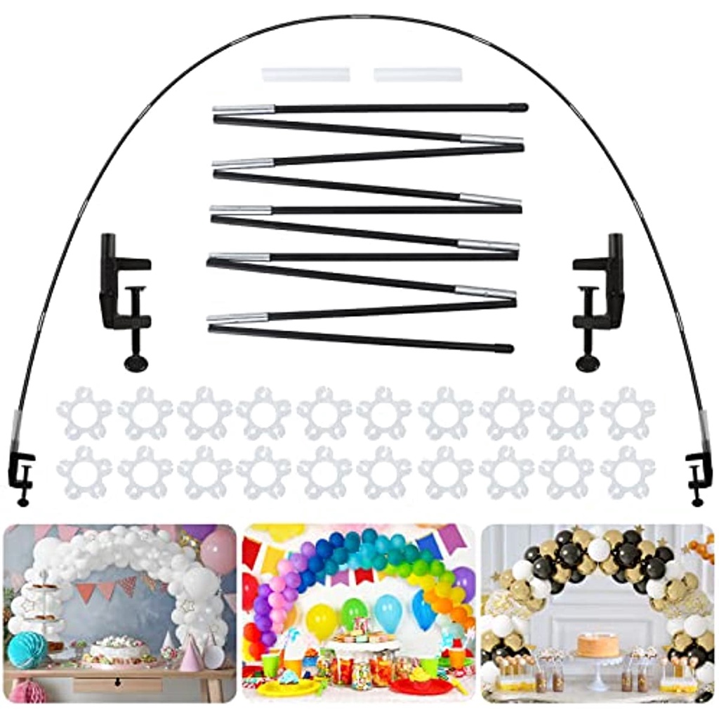 12ft Table Balloon Arch Kit, Black Balloon Arch Stand Balloon Arch ...