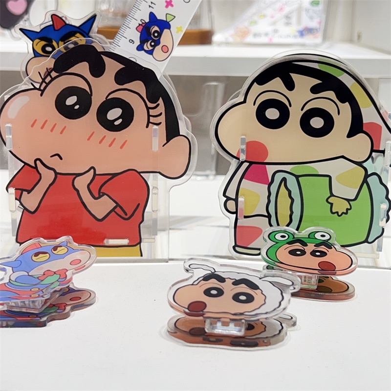 Cute Crayon Shin-chan Acrylic Transparent Pen Holder, Student ...