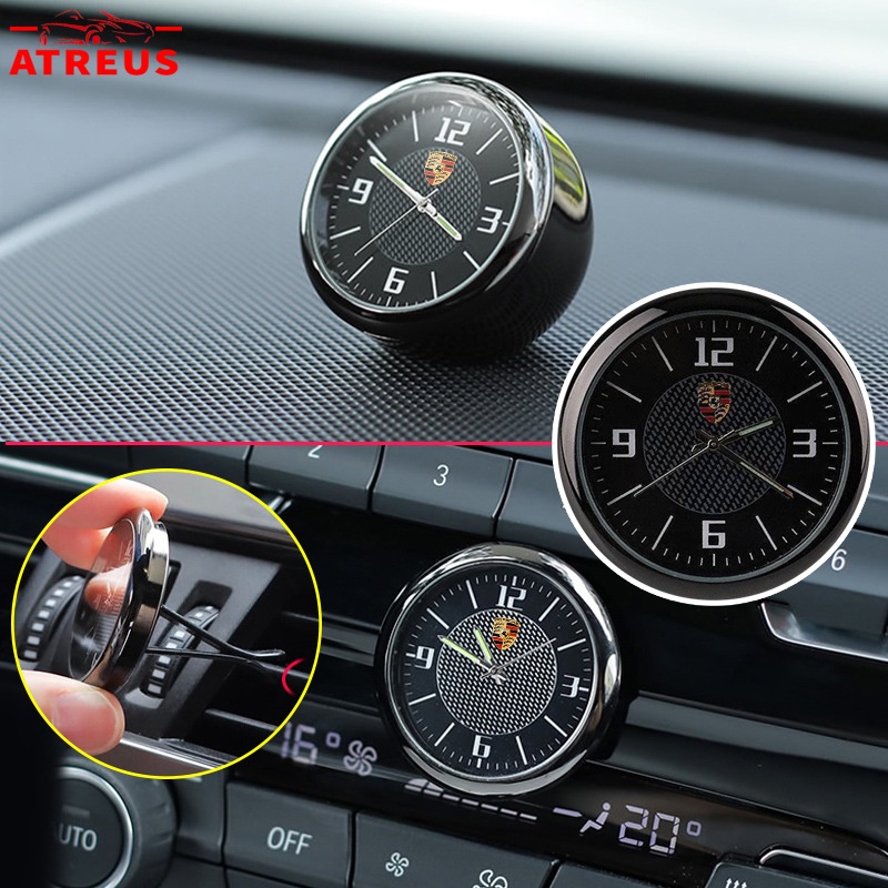 Porsche Car Mini Quartz Clock luminous Interior Center Console Vent ...