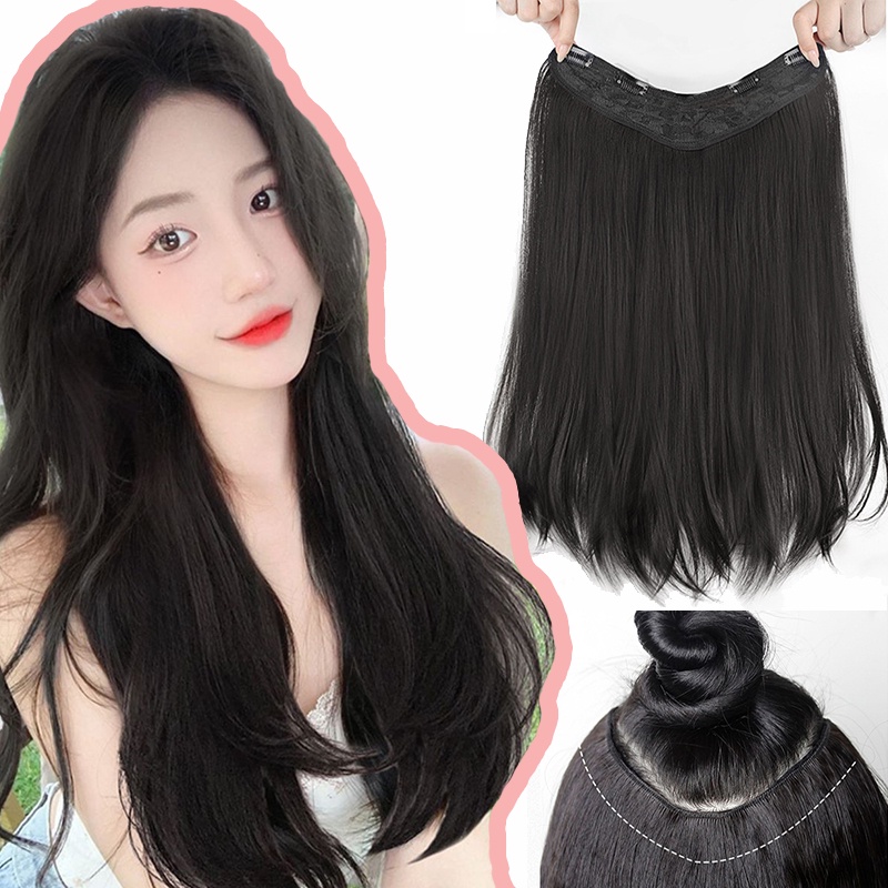 Korean Style 45CM Medium Length Sweet Micro Curled Wig V-shaped ...