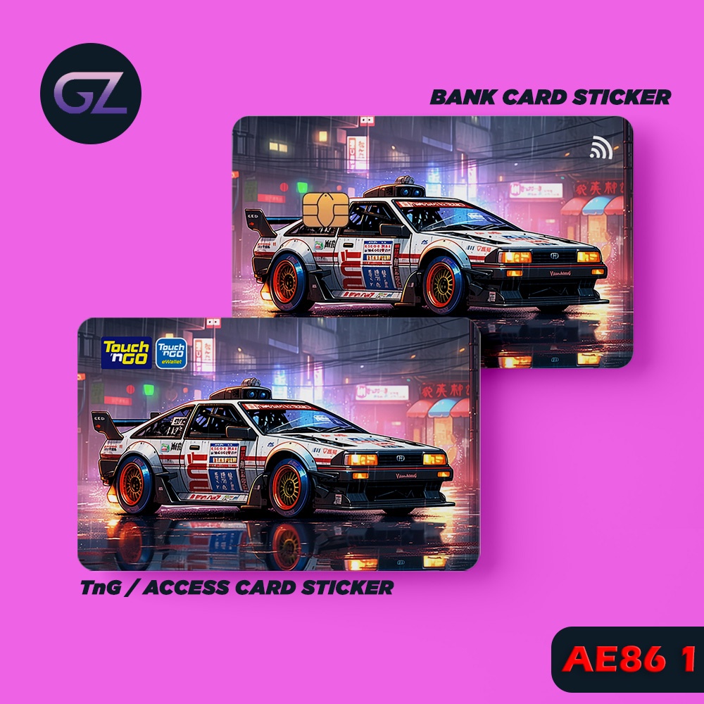 AE86 Trueno - Bank Card & Touch n Go Card and Access Sticker (Waterproof, High Quality) | Shopee ...