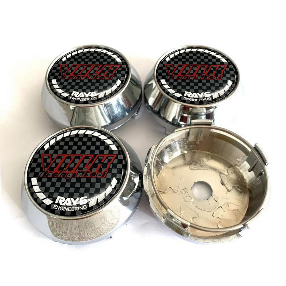 NEW 4pcs 60/64/65/68/69MM Car Wheel Center Caps Red Logo Fit for Rays ...