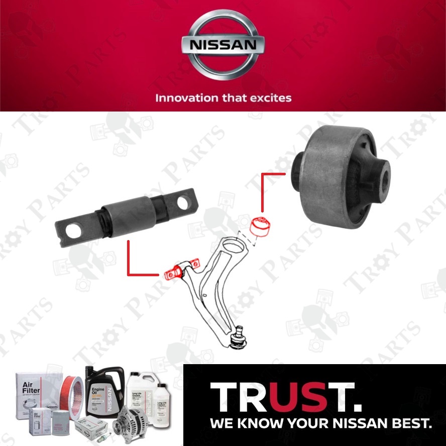 (1pc) Original Nissan Front Lower Control Arm Bush ( Big / Long ) for ...