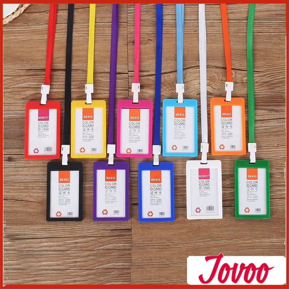Employee Work Badge ID Card Holder Vertical Holders With Lanyard Neck ...