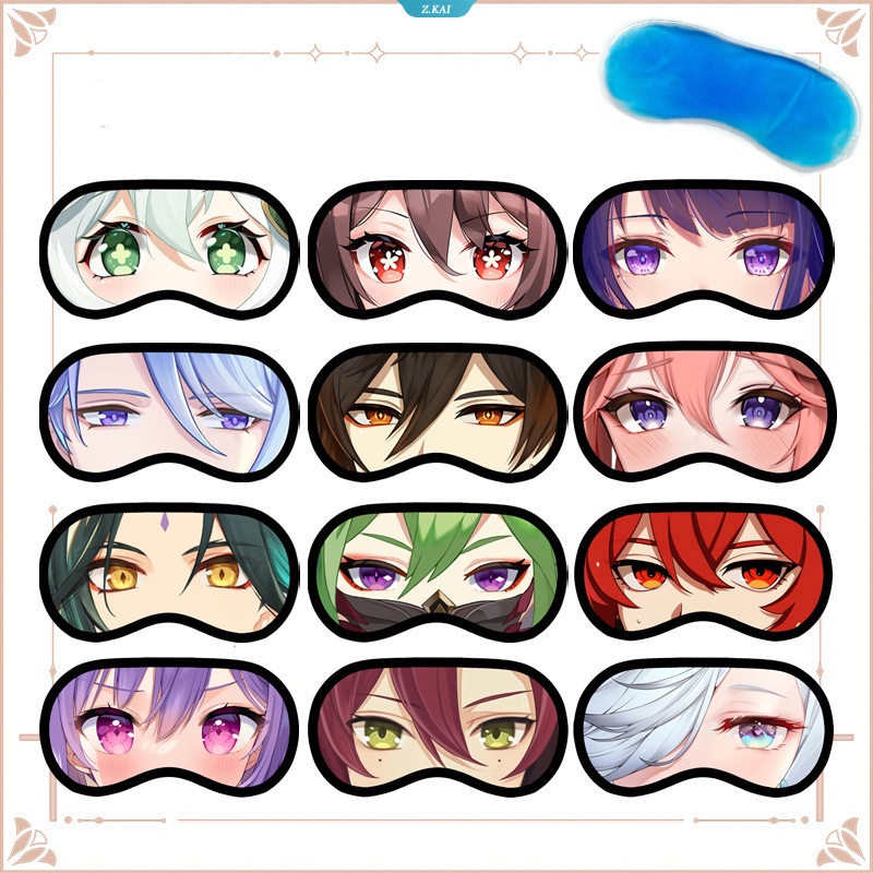Genshin Impact Eye Patch Anime Sleep Blindfold Diluc Ragnvindr Casual ...