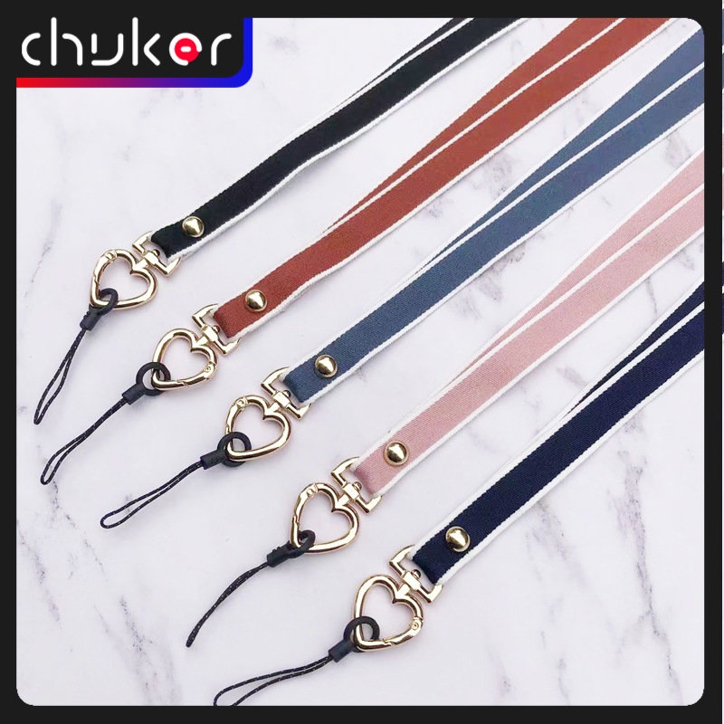 Mobile Phone Lanyard Peach Heart Hanging Neck Strap Mobile Phone Chain ...