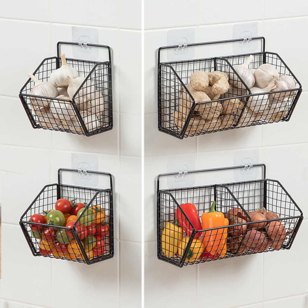 Wall mounted onion and ginger seasoning storage rack in household ...