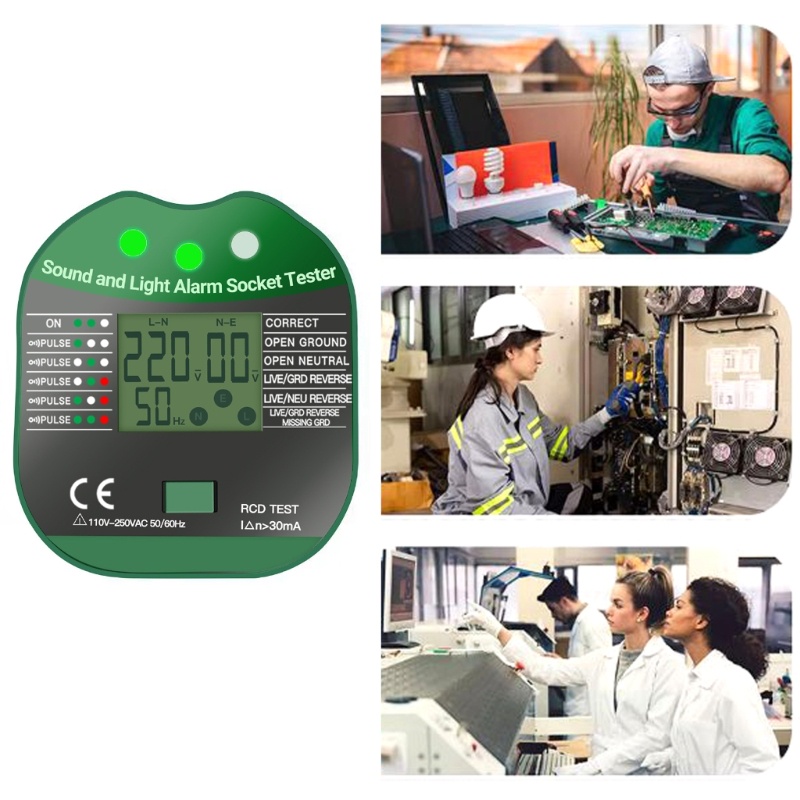 HL Upgraded Socket Tester Circuit Testers RcdPlug Tester Mains Outlet ...