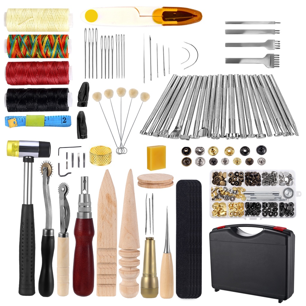 Leather Working Tools Leather Craft Kit and Supplies Upholstery Repair ...