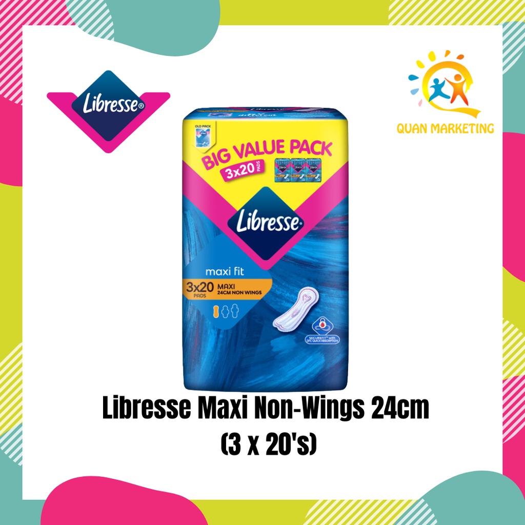 Libresse Maxi Non-Wings 24cm (3 x 20s) | Shopee Malaysia