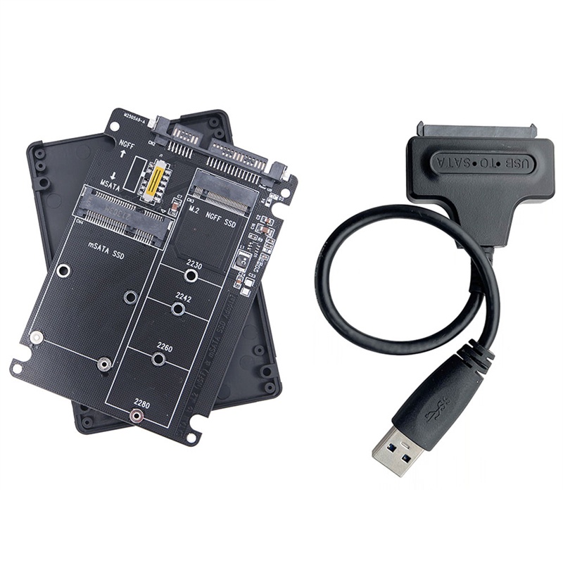 M2 SSD Case mSATA to USB Adapter mSATA Enclosure M.2 NGFF mSATA SSD To ...
