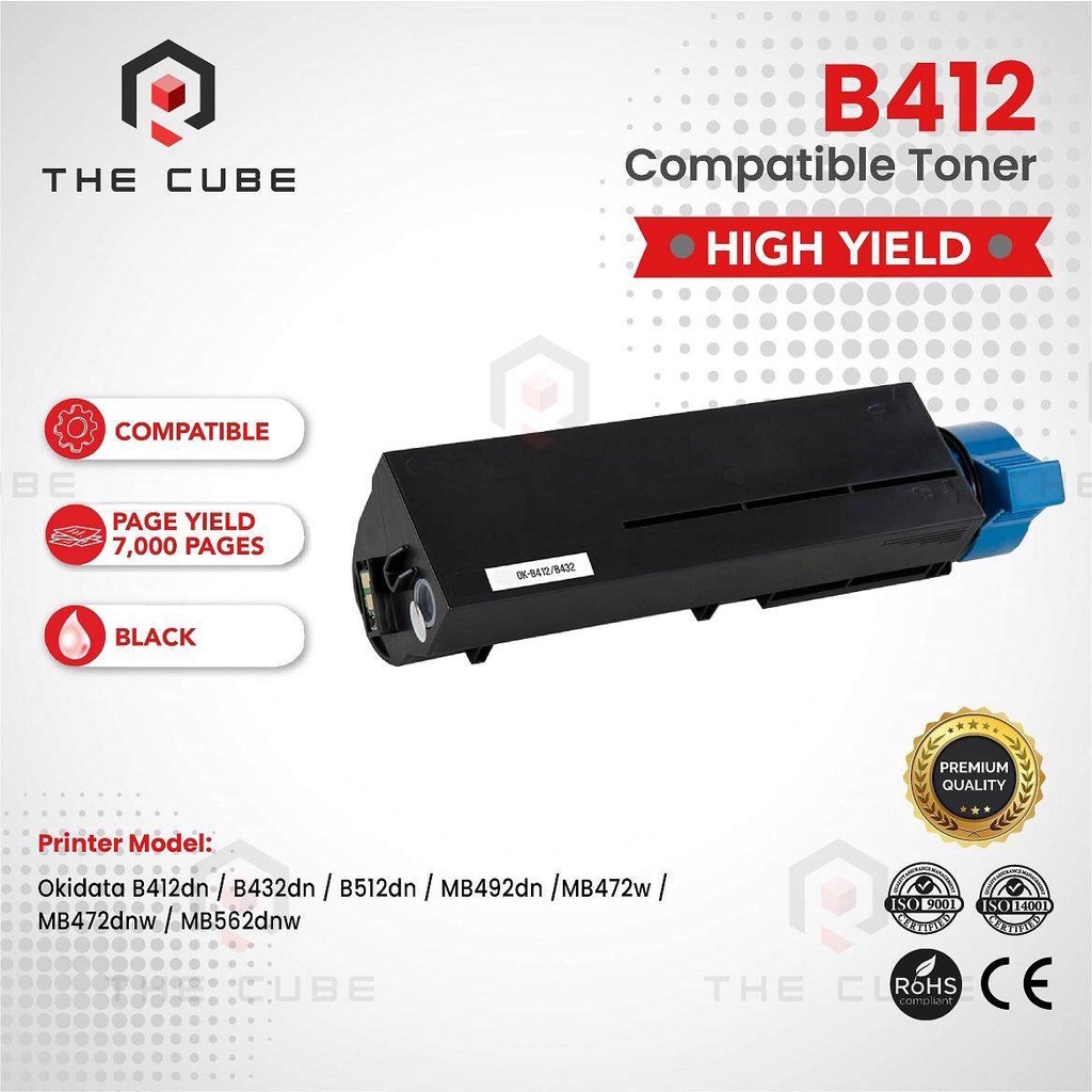 Compatible OKI B412 B432 Toner B412dn B432dn MB472 MB492 B512 B512dn ...