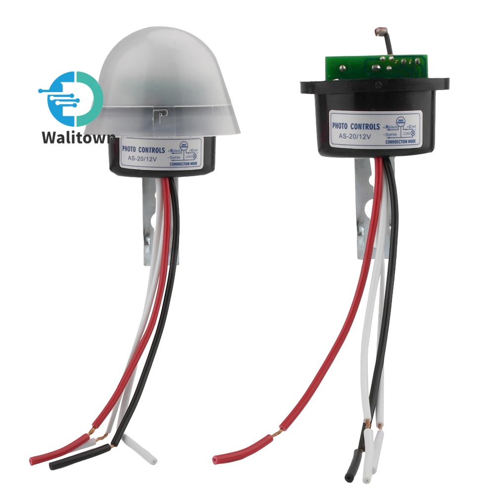 AS-20 Waterproof Auto On Off Photocell Night Light Switch AC12V/DC ...