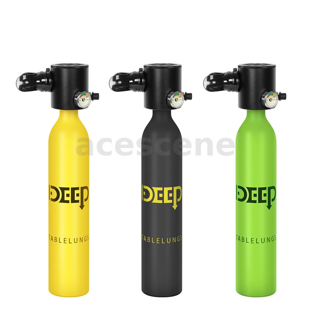 DIDEEP 0.5L Mini Scuba Tank Kit Portable Scuba Diving Tank Gear Support ...
