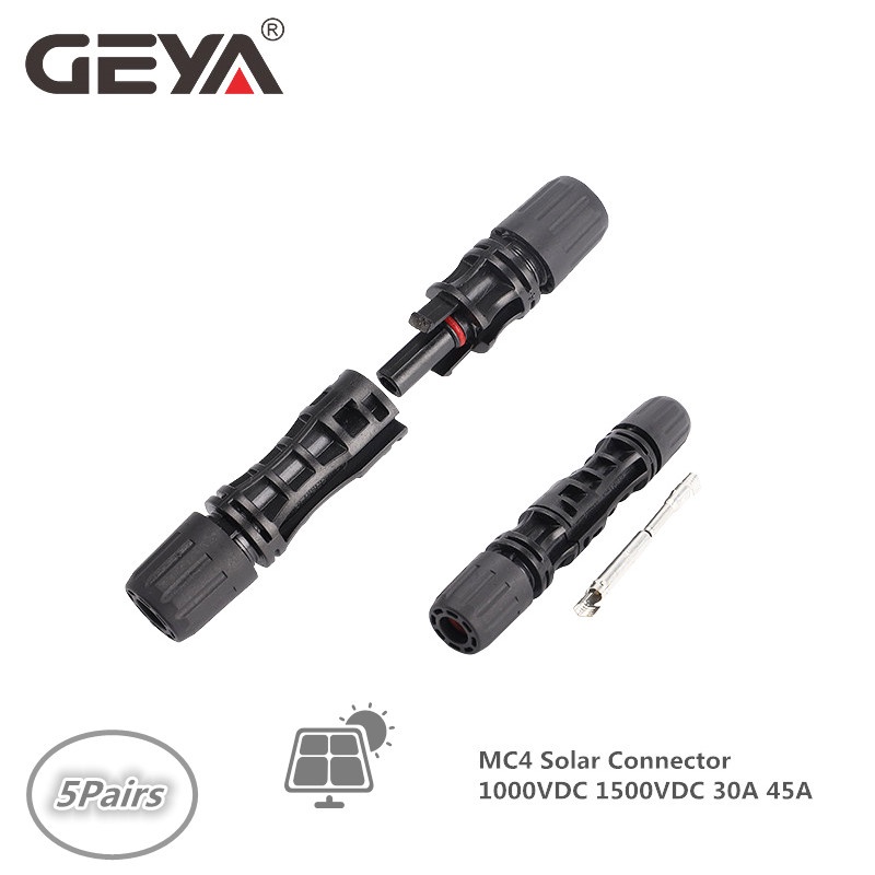 GEYA 5Pair of Solar Connector Solar Plug Cable Connectors for Solar Panels Photovoltaic System ...