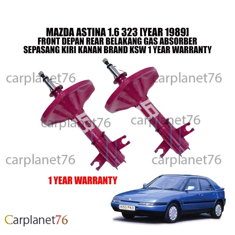 MAZDA ASTINA 1.6 323 [YEAR 1989] FRONT DEPAN REAR BELAKANG GAS ABSORBER ...