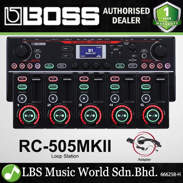 Boss RC-505MKII Loop Station Tabletop Looper with Phantom Power (RC505 ...