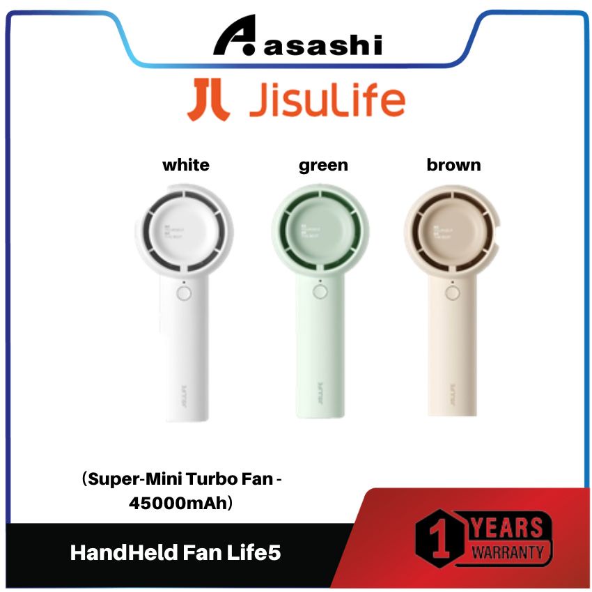 JisuLife HandHeld Fan Life5 (Super-Mini Turbo Fan - 4500mAh) | Shopee ...