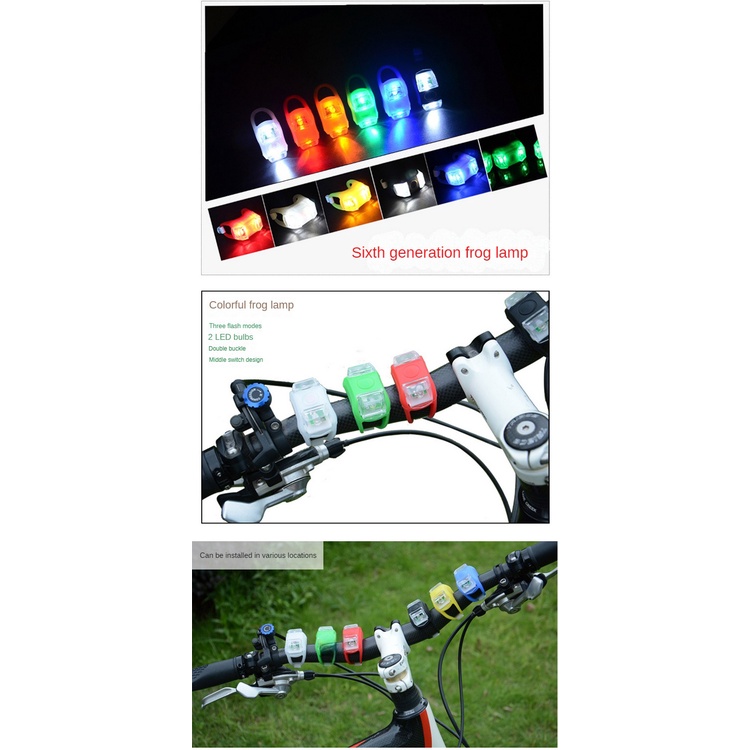 3 Modes Waterproof Bicycle Safety LED Light Clip On Frog MTB Bike Rear ...