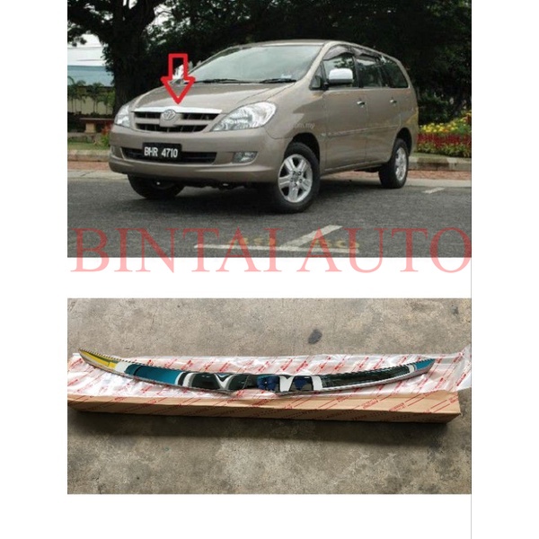 *ORIGINAL TOYOTA TGN40 INNOVA 2005 FRONT/ DEPAN BONNET MOULDING (CHROME ...