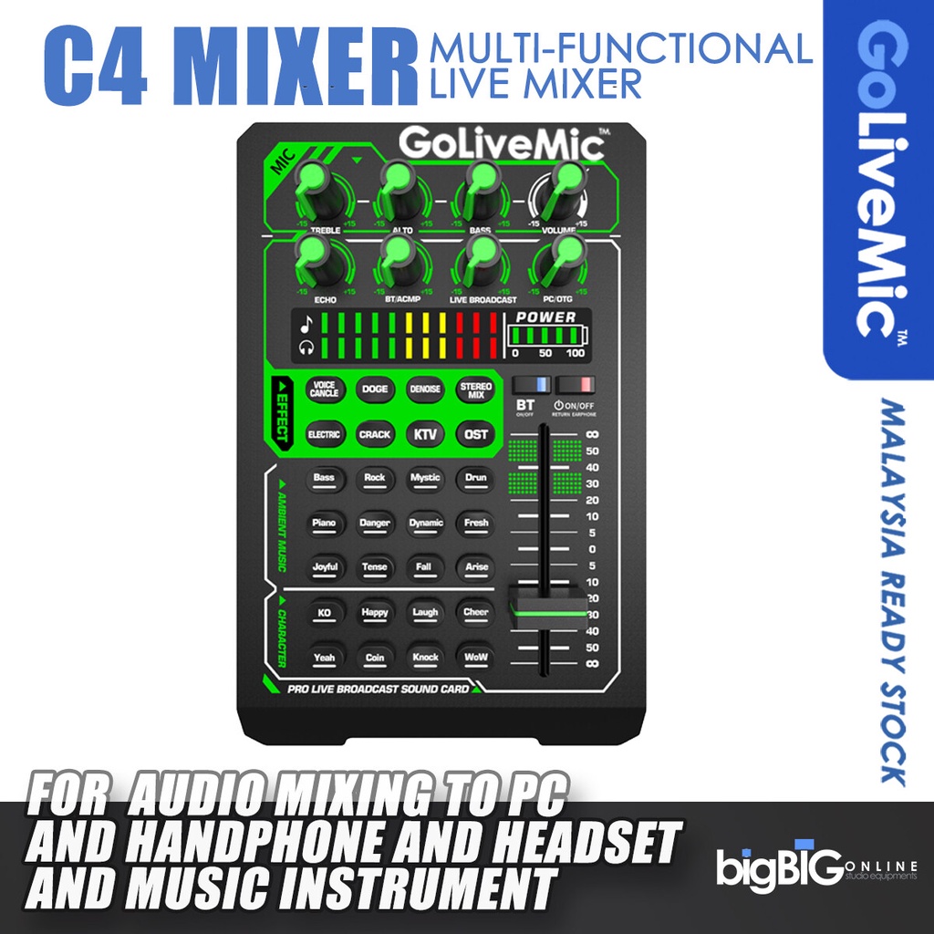 GoliverMic C4 Mixer Pro Live Broadcast Sound Card Bluetooth Phone ...