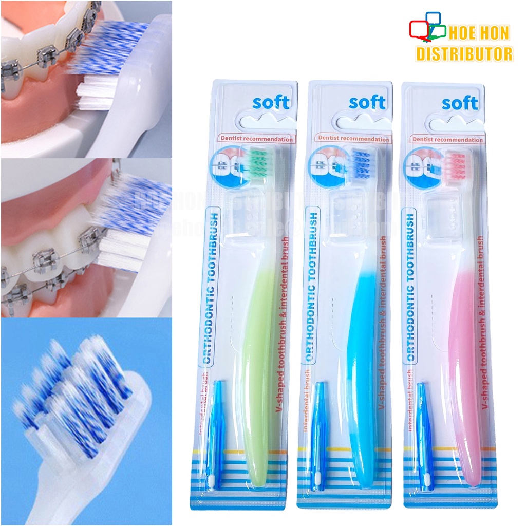 Dentist Orthodontic Toothbrush Brace U Shape Interdental Flossing Brush ...