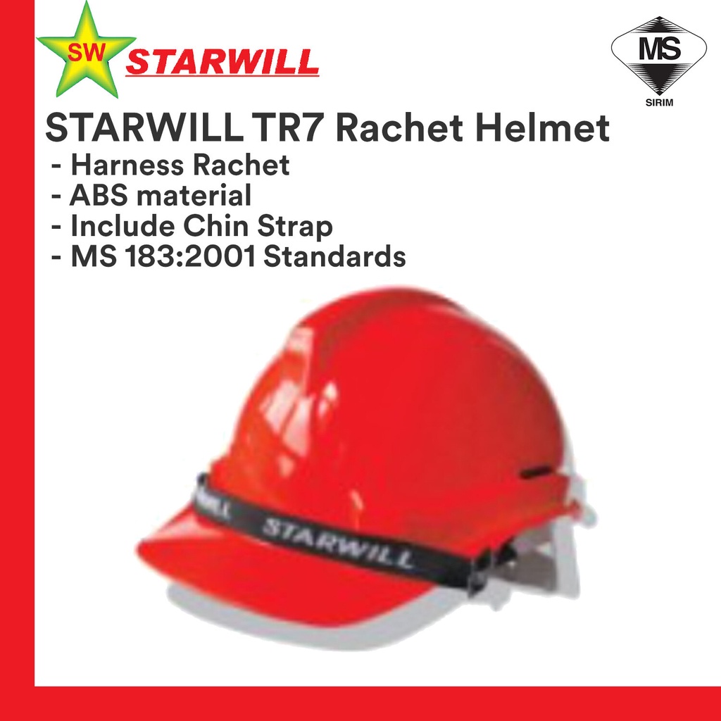 [Clearance] STARWILL Rachet Safety Helmet ABS Industrial SIRIM Approved ...