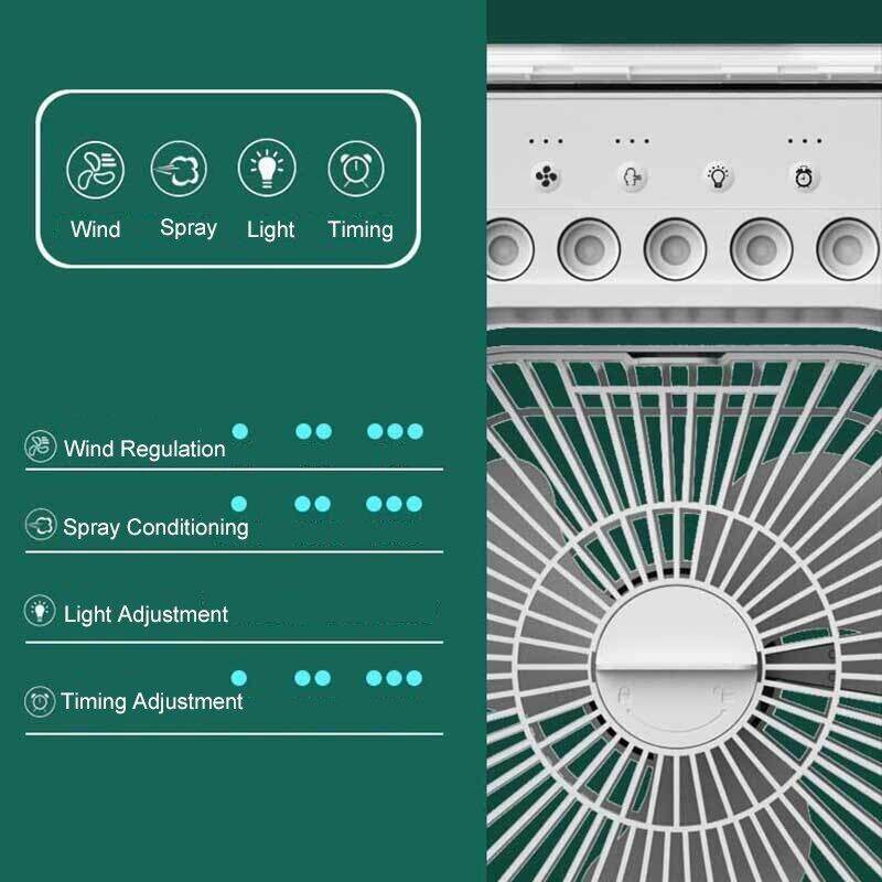 Kipas Penyejuk Wap Tangki Besar Portable 3 in 1 Mini Air Cooler Fan ...