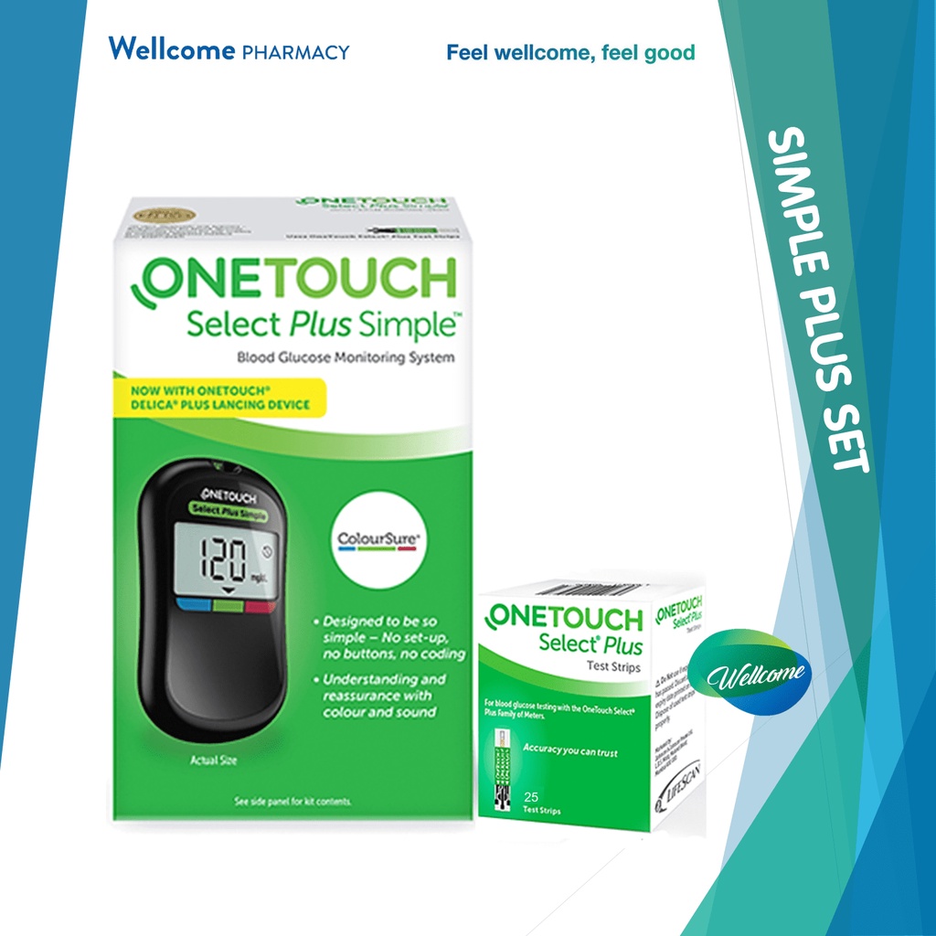 OneTouch Select Simple Plus Simple Glucose Monitoring System Value Set ...