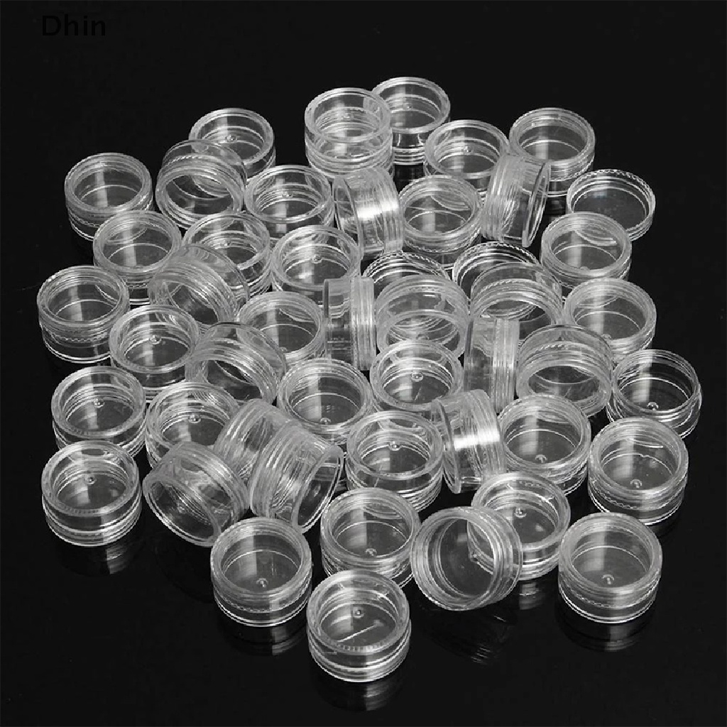 [Dhin] 50pc Clear Cream Jar Mini Cosmetic Bottles Containers ...