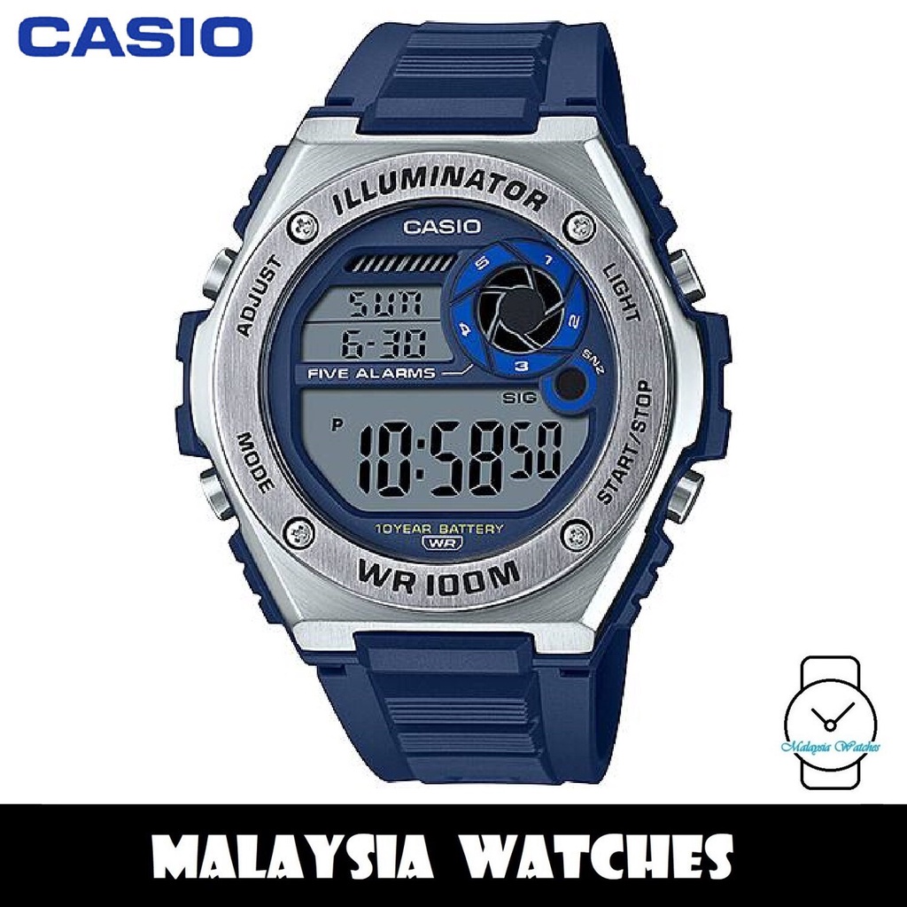 (100% Original) Casio MWD-100H-2A Quartz Digital 10 Year Battery Life ...