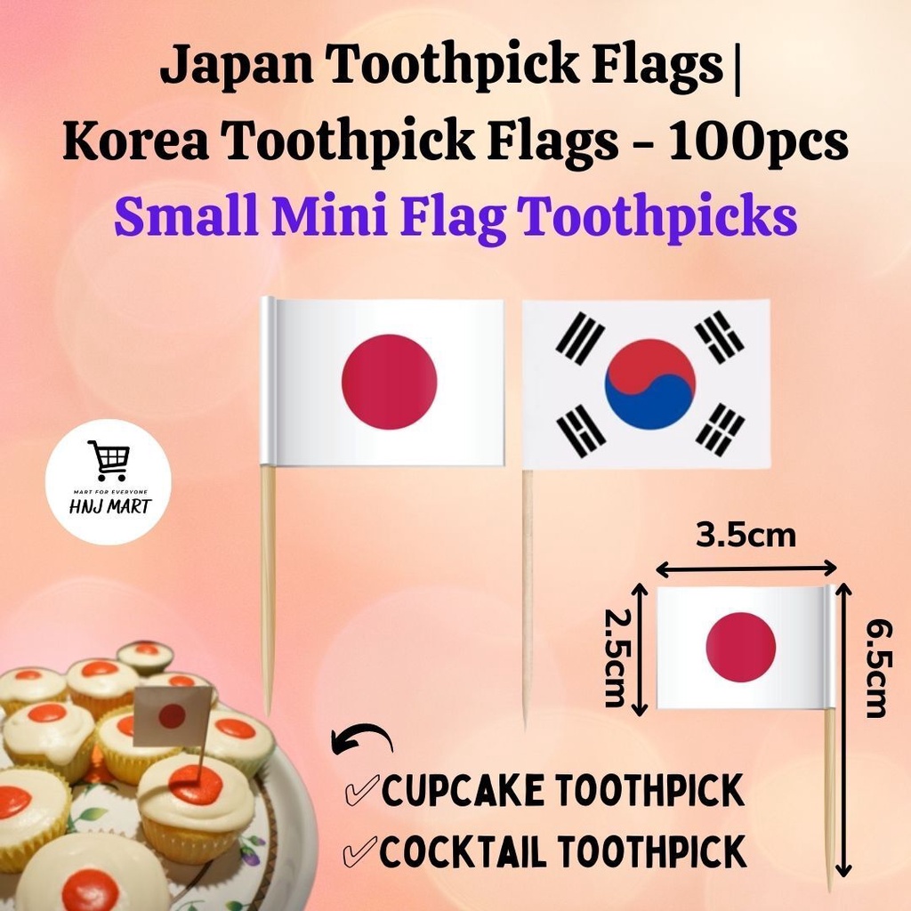 For Cafe Restaurant Japan Toothpick Flags | Korea Toothpick Flags ...
