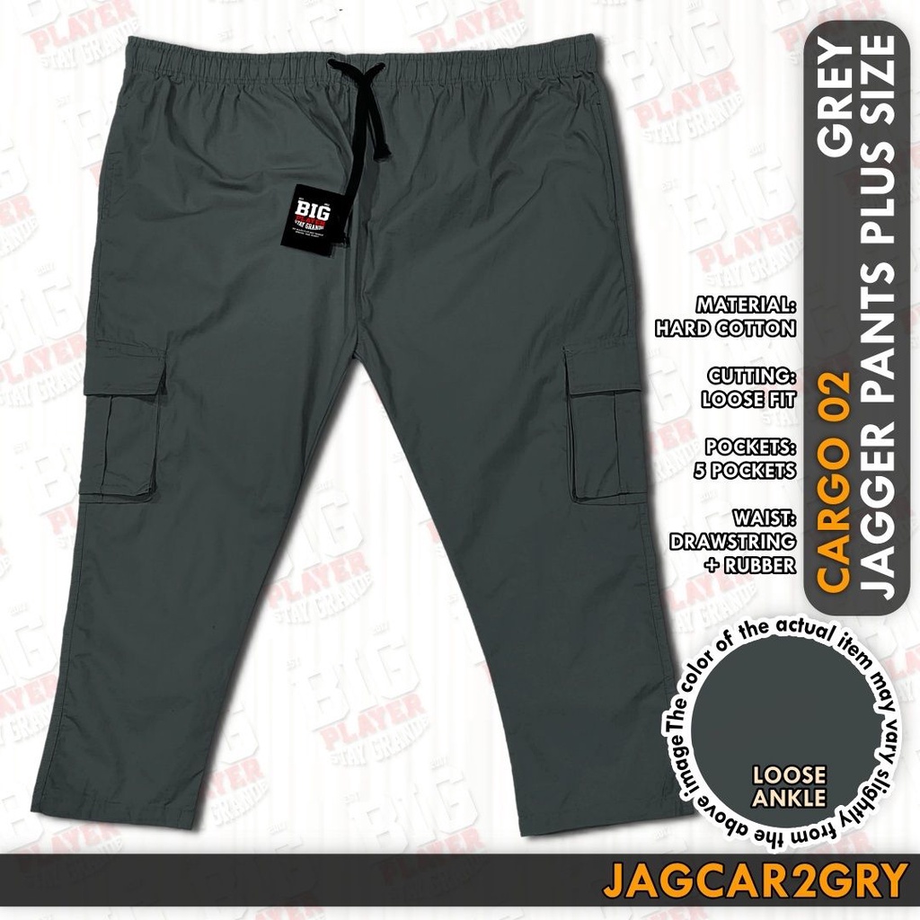 Plus Size Men's Jagger Cargo Pants Stretchable Regular Cut with Loose ...