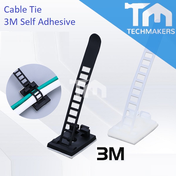 Adjustable Self-Adhesive Nylon Cable Tie mounts Cable Straps with ...