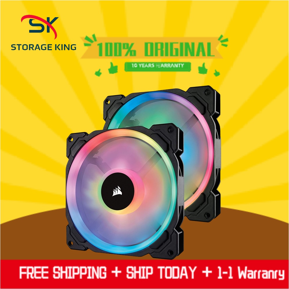 CORSAIR LL140 RGB Dual Light Loop RGB LED PWM Cooling Fan Black iCUE ...