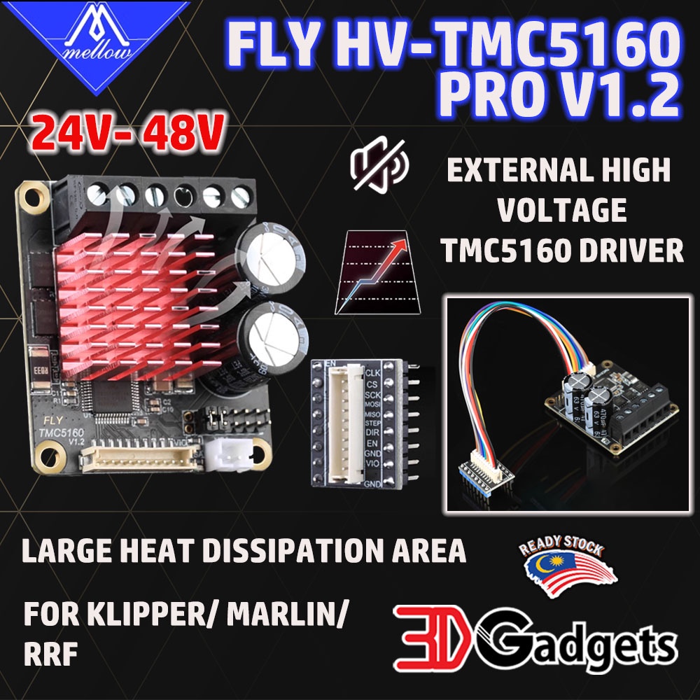 Mellow FLY HV- TMC5160 PRO V1.2 24V/48V Stepper Motor Driver StepStick ...