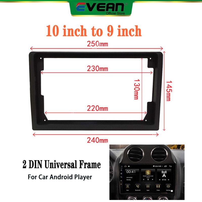 Evean 10'' to 9'' Car Android Player Casing Frame Universal Fit ...