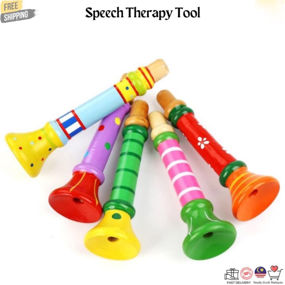 Baby Wooden Small Horn Whistle Musical Toys Speech Therapy Tool | ADHD ...