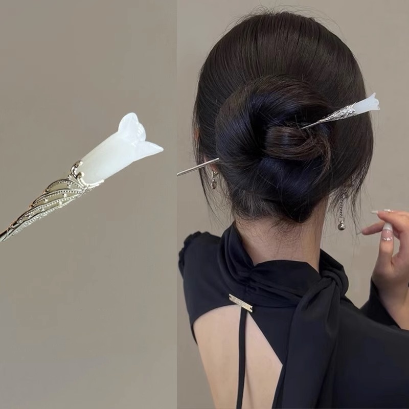 2024 New Style Silver Hairpin Girls Summer Antique Simple Hairpin ...