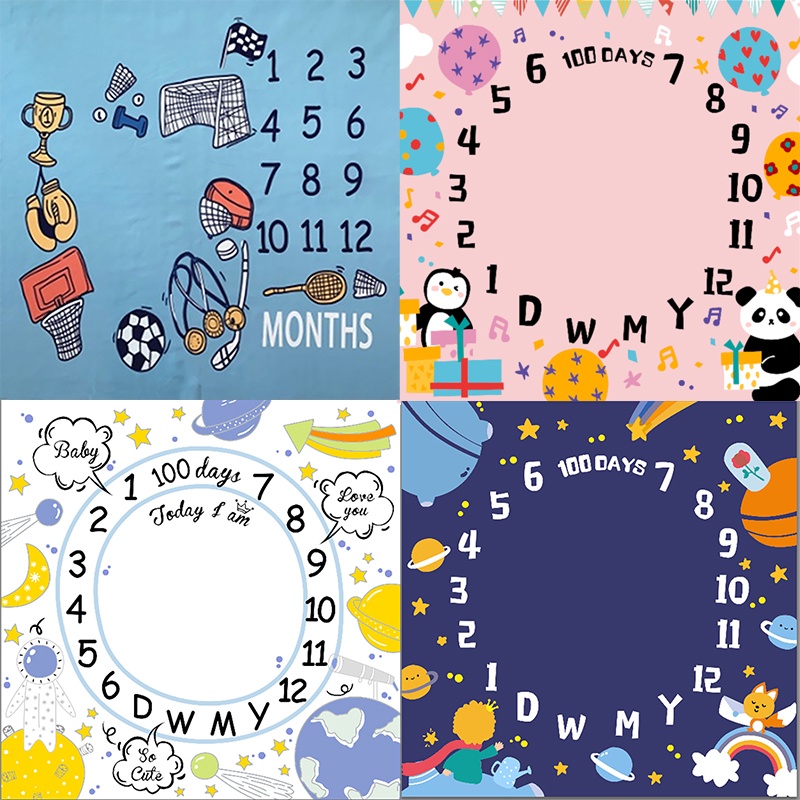 Newborn Baby Monthly Milestone Background Cloth Photography Props ...