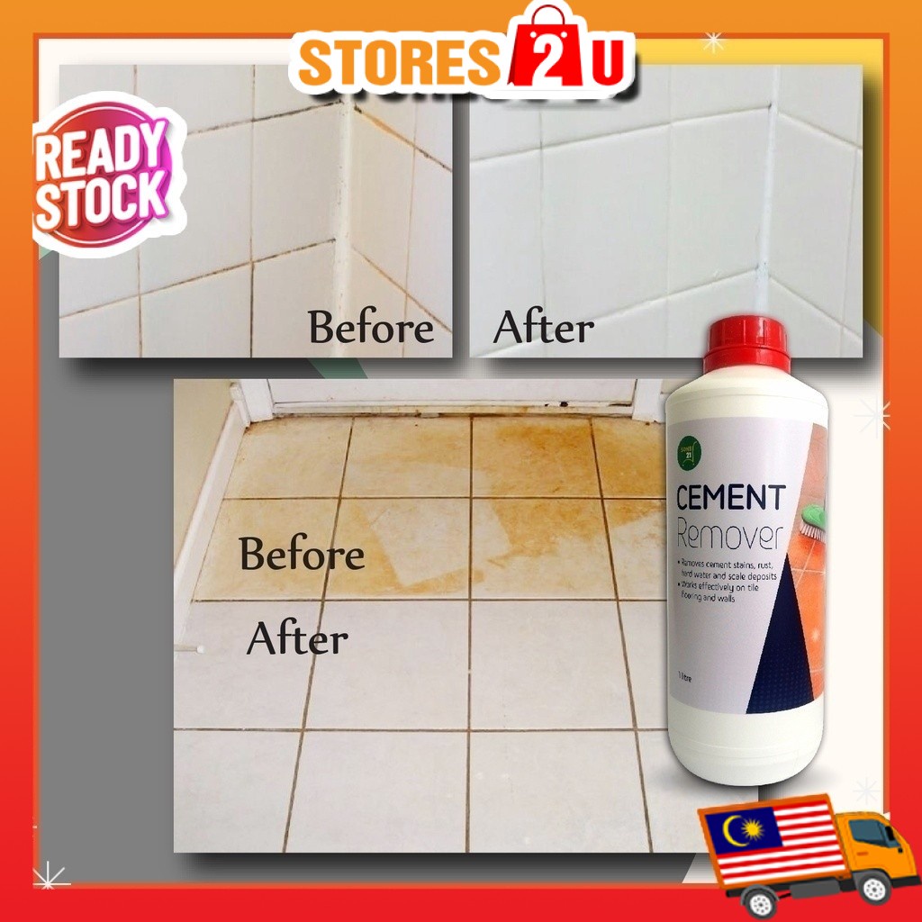 Sons21 Cement Remover (1Litre) Floor Tiles Cleaner Remove Stain Grout ...