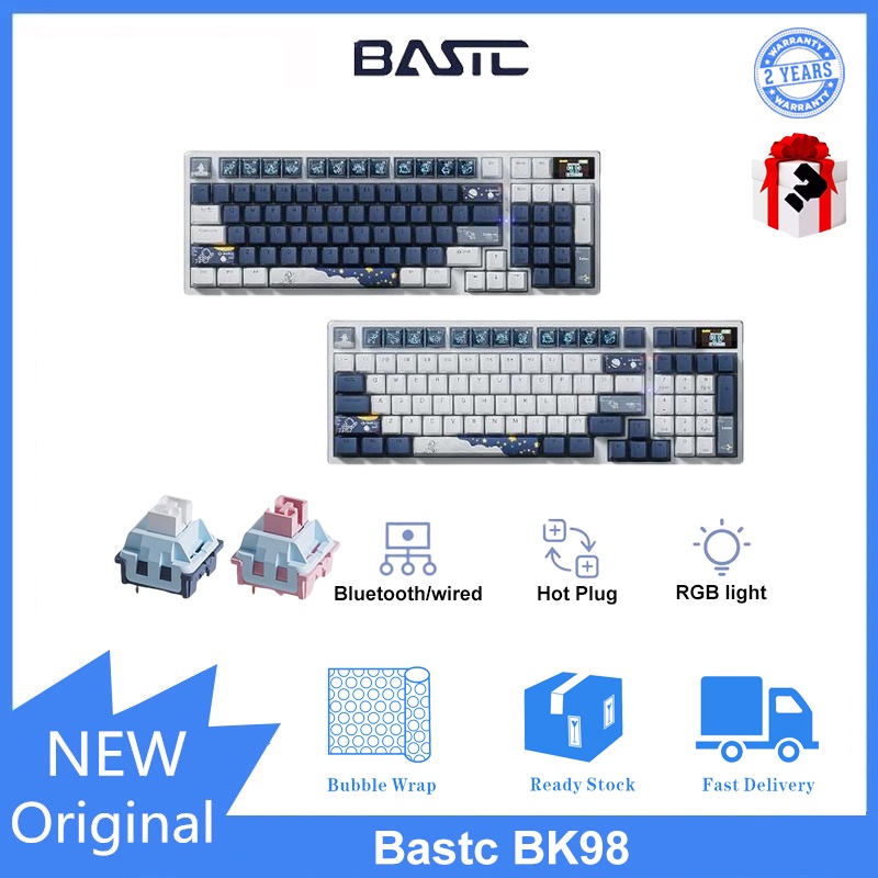 Bastc BK98 Customized keyboard Wireless Bluetooth three mode hot plug ...