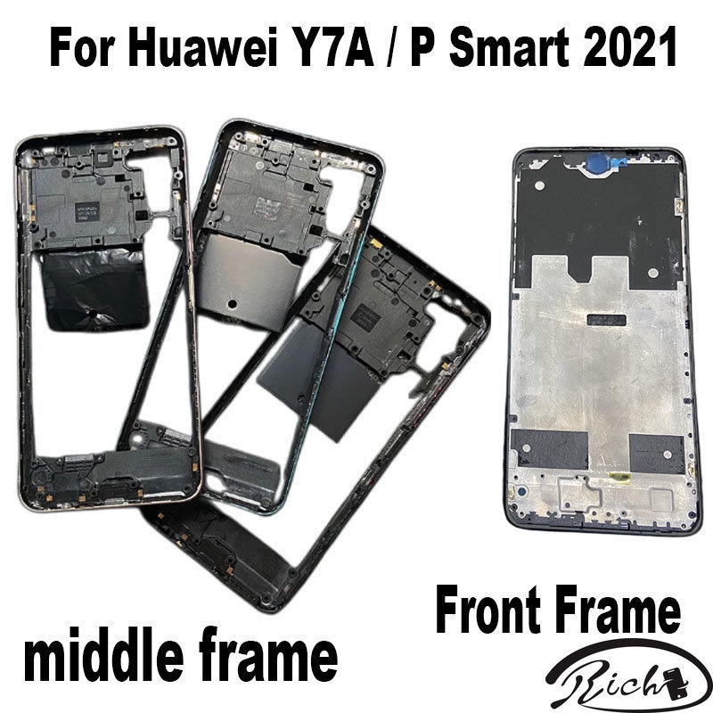 New Middle Frame For Huawei Y7A / P Smart 2021 Front Back Bezel Frame ...