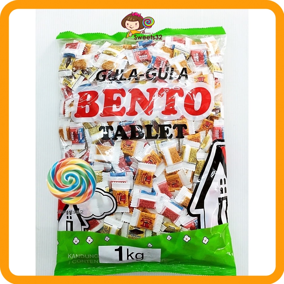1kg Bento Tablet Milk Candy Childhood Memories Gula-Gula Susu Halal ...