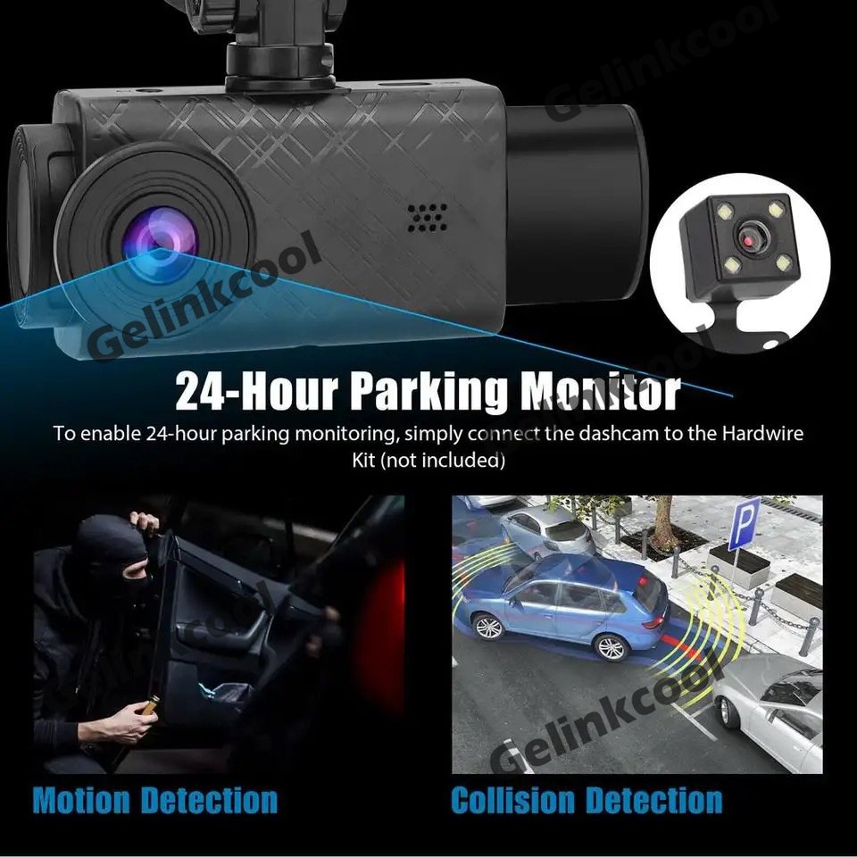 Safecam Dash Cam Car 3 Lens 1080P High-definition Driving Recorder 24 ...