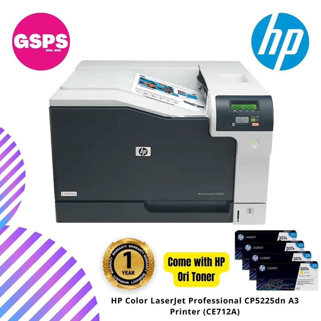 (READY STOCK) HP Color LaserJet Pro CP5225dn A3 Laser Printer (CE712A ...