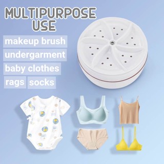 Mini Portable Ultrasonic Turbo Washing Machine Lazy Laundry Travel USB ...
