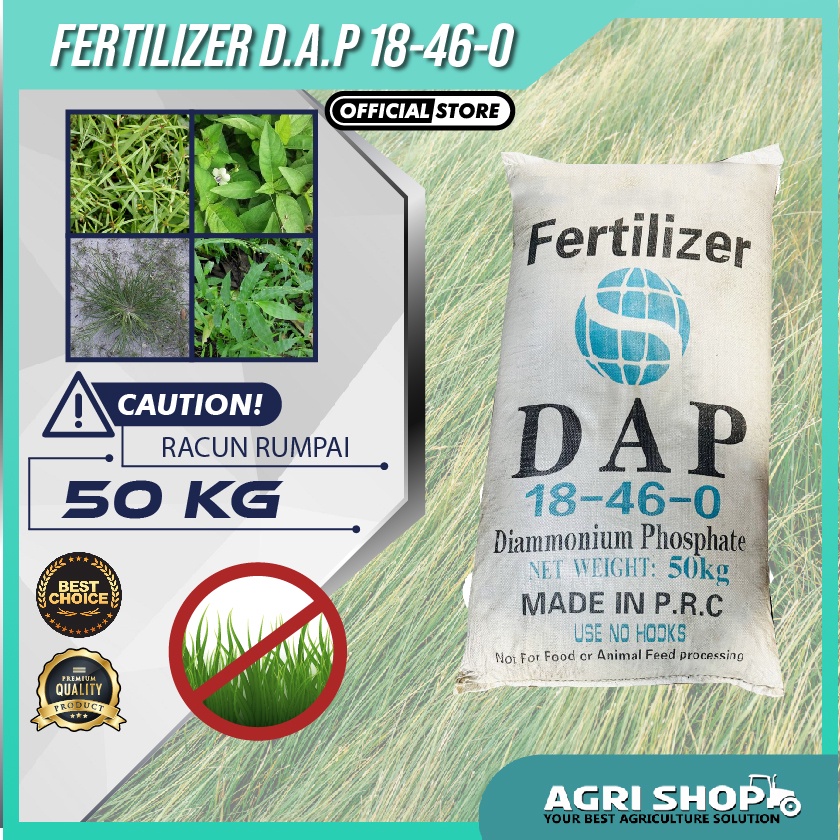 Agrishop 50Kg Fertilizer D.A.P 18-46-0 Baja Akar / Penggalak Baja Bunga ...