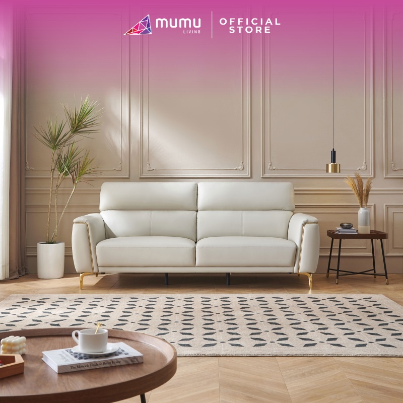 [MUMU Living] Arnold Leather 3 Seaters Sofa | Shopee Malaysia